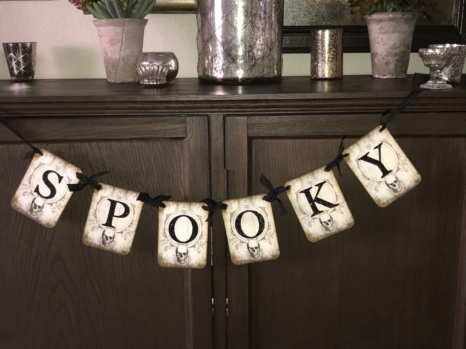 Halloween Banner SPOOKY. - Etsy