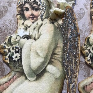 Angel Tags, Set of 2, Extra Large, With Crystal Rhinestones and Glitter ...