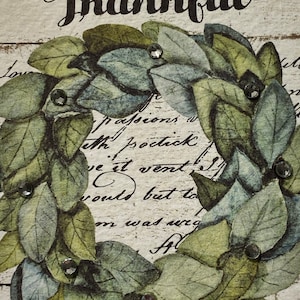 Set of 4 Grateful / Thankful / Blessed Tags With Crystal Rhinestones ...