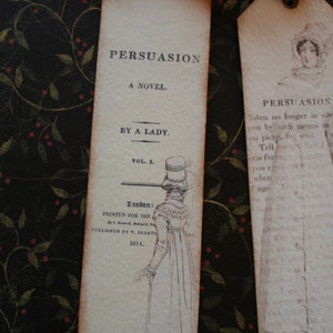 Jane Austen,persuasion Bookmarks or Tags Set of 6 - Etsy