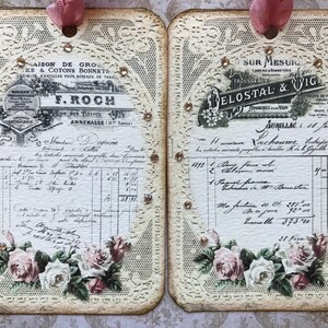 French Inspired Tags, Set of 4 Different Designs With Crystal ...