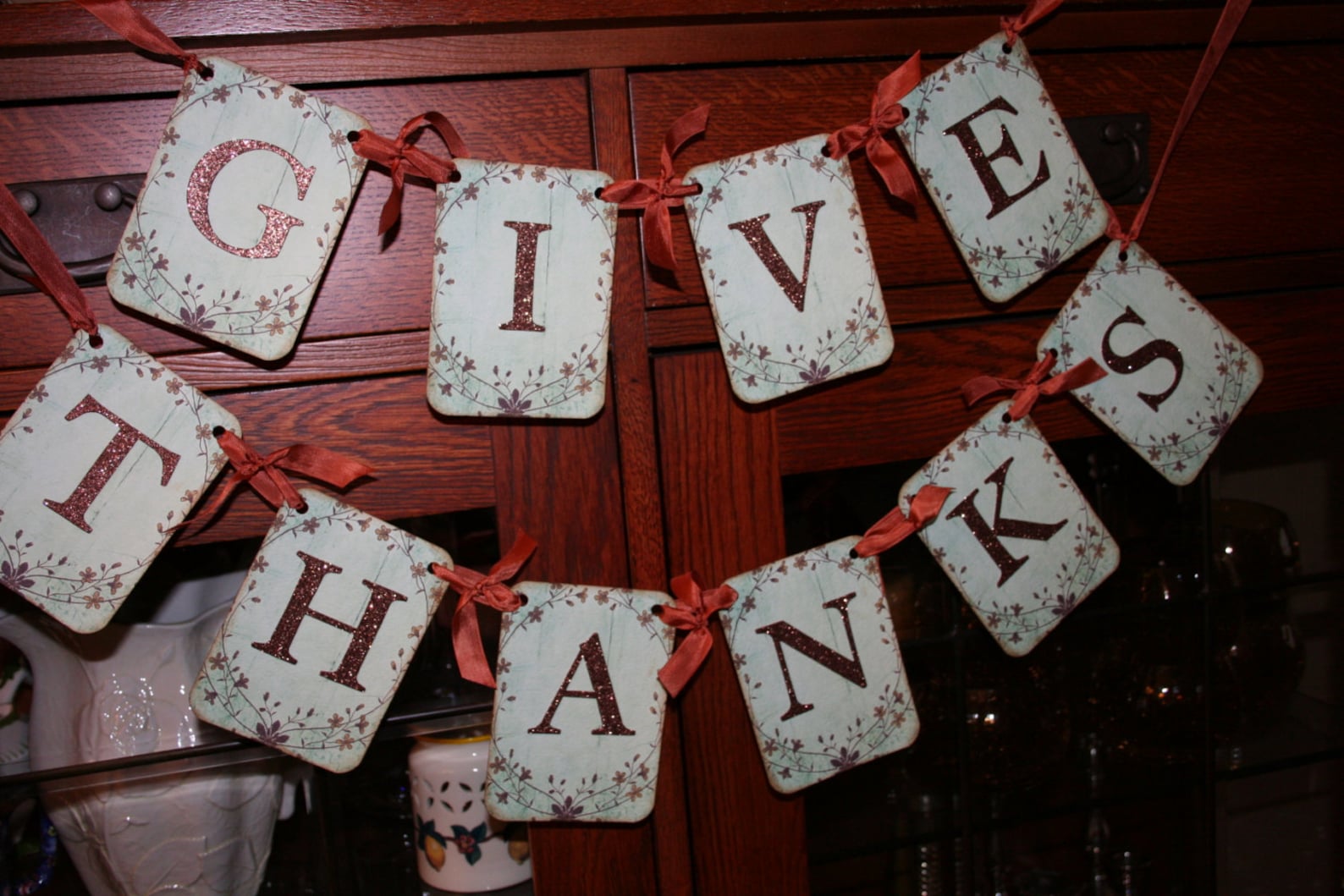Give Thanks Thanksgiving Banner. - Etsy