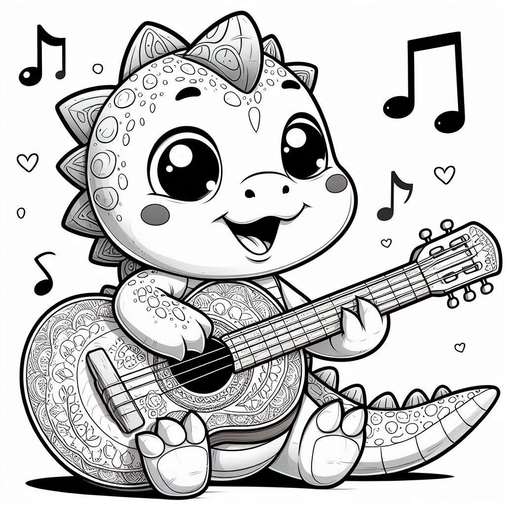 30 Coloring Sheets for Children With Funny Dinosaurs - Etsy