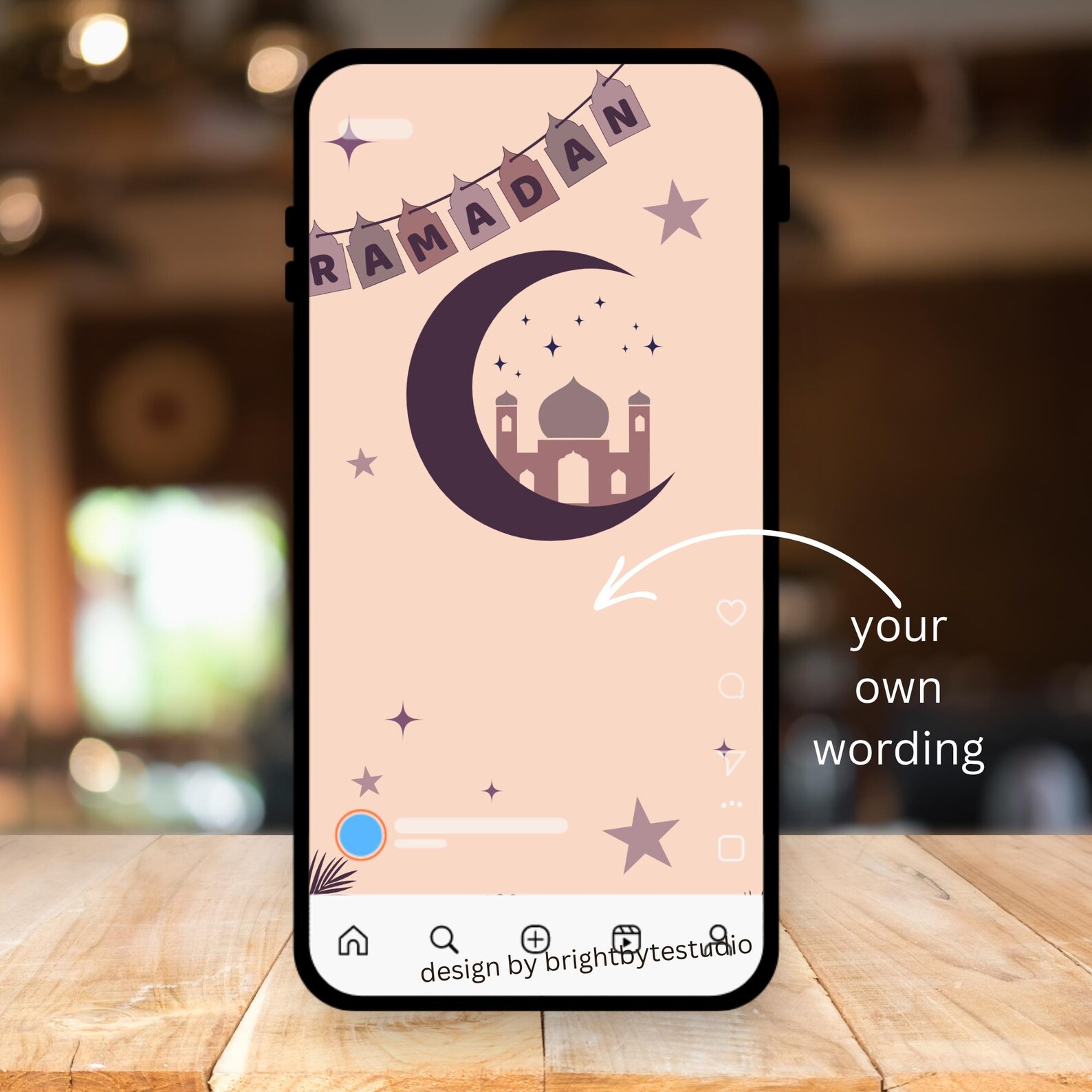 8 Ramadan Instagram Story Templates | Islamic Quotes & Hadith + Blank ...