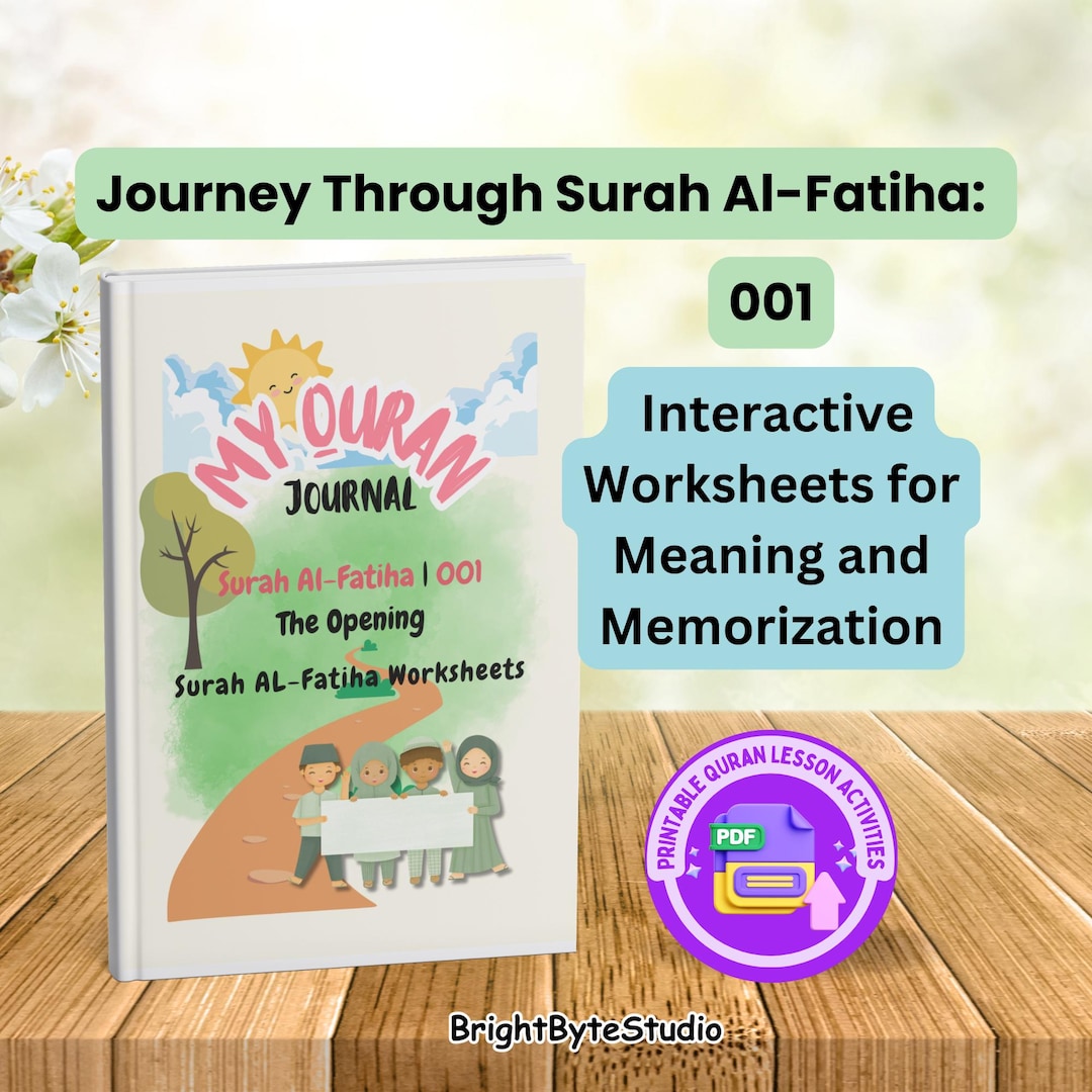 My Quran Journal | Surah Al Fatiha | Quran Worksheet | Surah | Reading ...