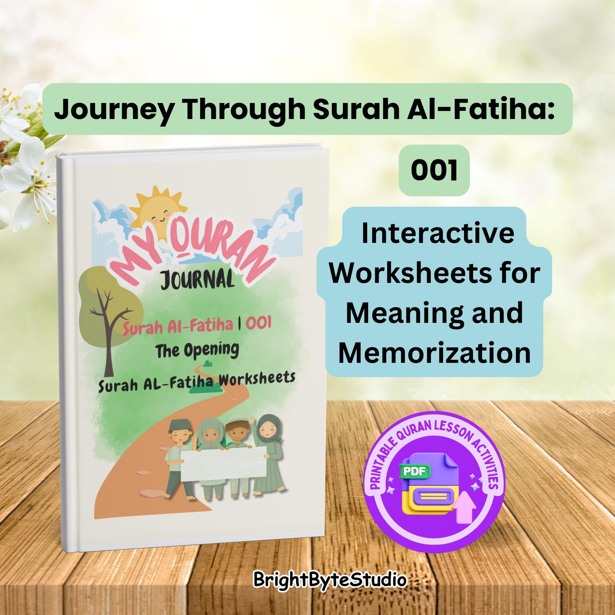 My Quran Journal | Surah Al Fatiha | Quran Worksheet | Surah | Reading ...