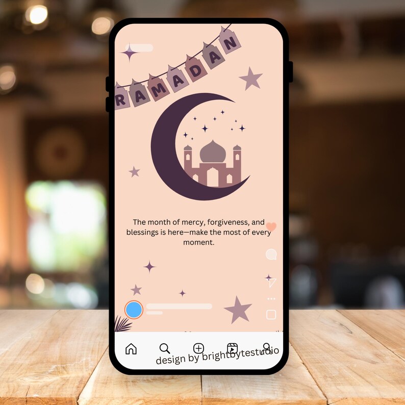 8 Ramadan Instagram Story Templates | Islamic Quotes & Hadith + Blank ...