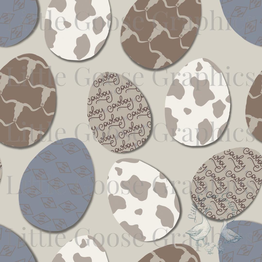 Mama’s Cowboy Easter Egg Country Western Boy Seamless File [digital ...