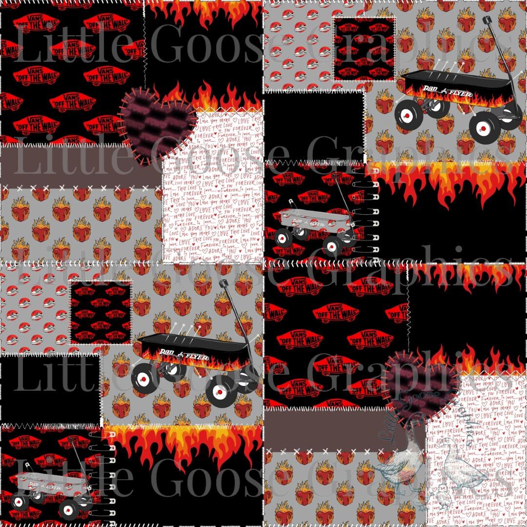 The RAD Flyer Patchwork for Boys Valentine's Seamless File [digital ...