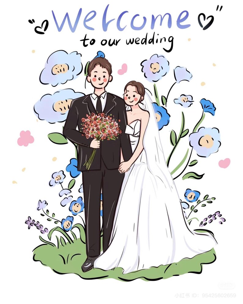 Hand Drawing Wedding Cartoons - Etsy