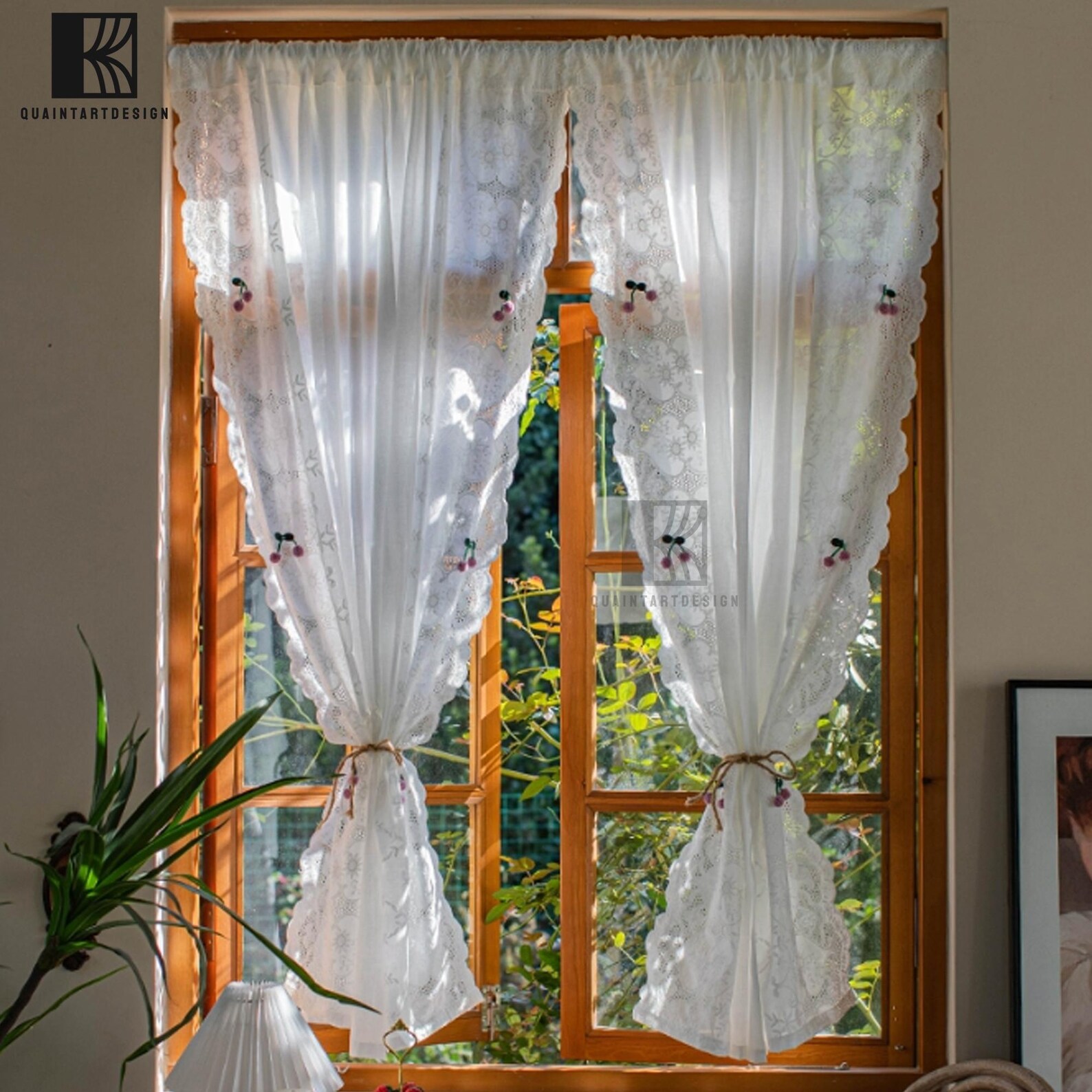 Window and Door Curtains,custom Cafe Curtain Made to Order,handmade ...