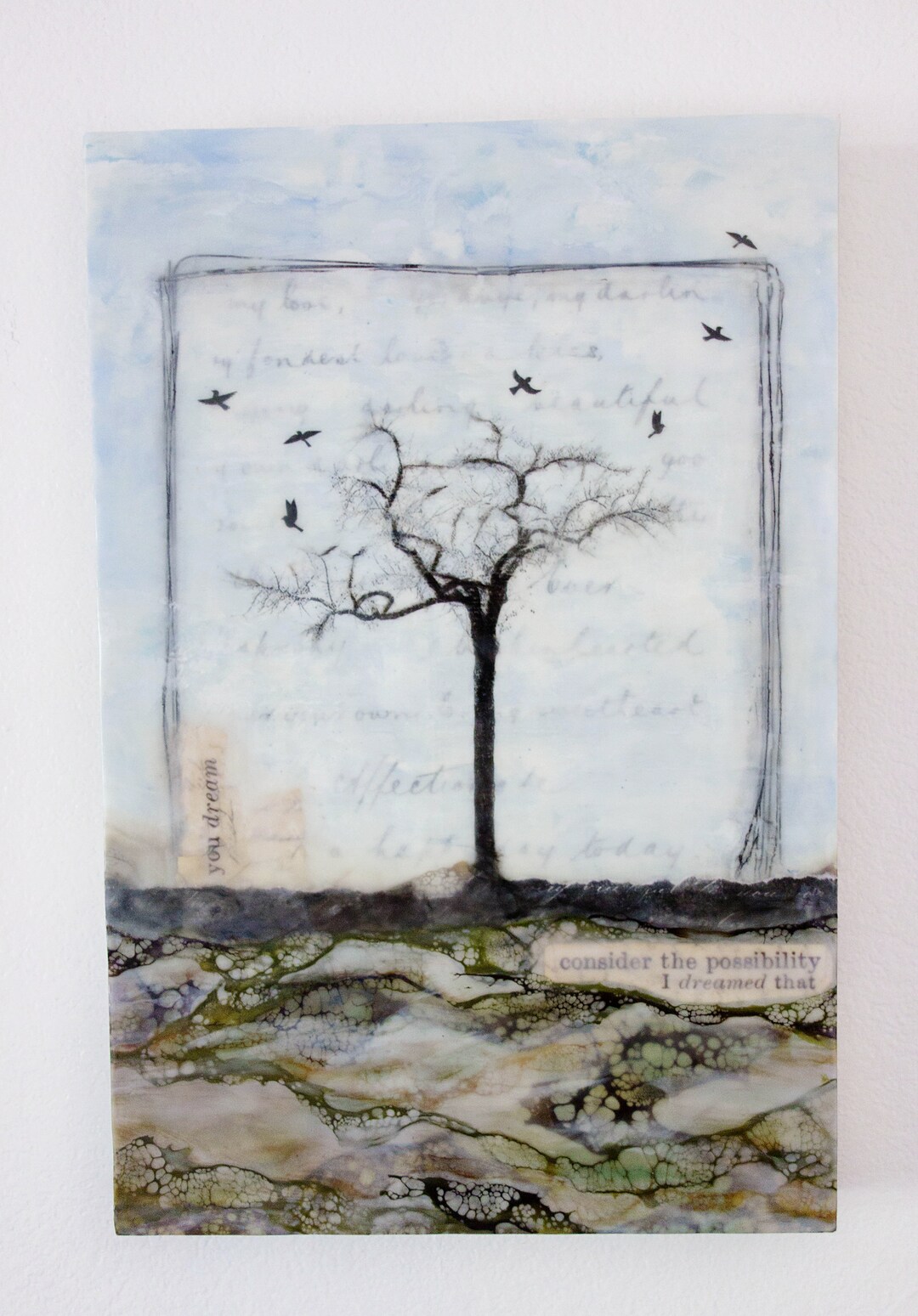 Encaustic Painting, Wax Painting, Tree Series, Original Encaustic Art ...