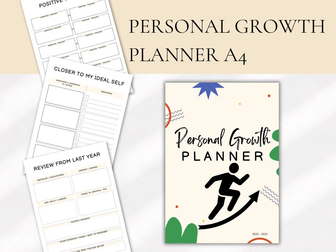 Personal Growth Planner Printable | Digital Self-development Planner ...
