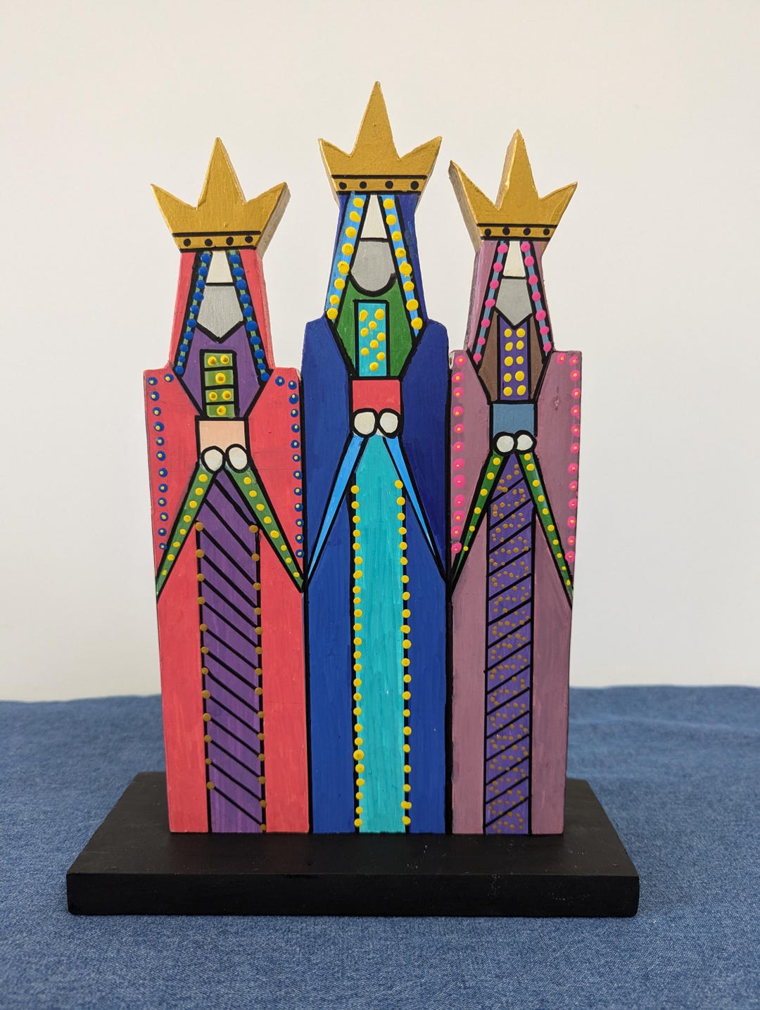 Three Kings of Nativity, Hand Painted Nativity, Christmas Decoration ...