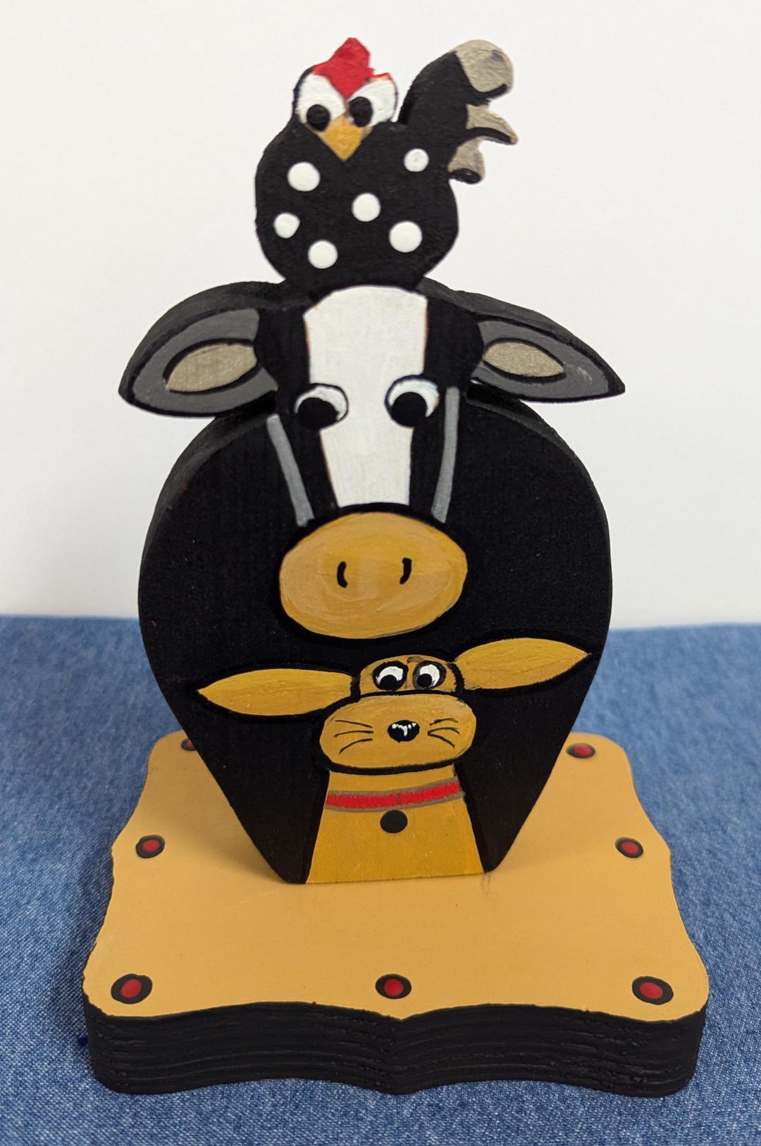 Pet Stack With a Chicken, Cow & Dog! Farm Life, Farm Gift, Secret Santa ...