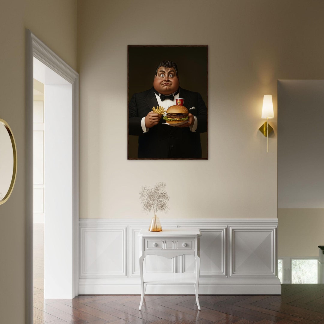 Goofy Guy With Burger and Fries - Etsy