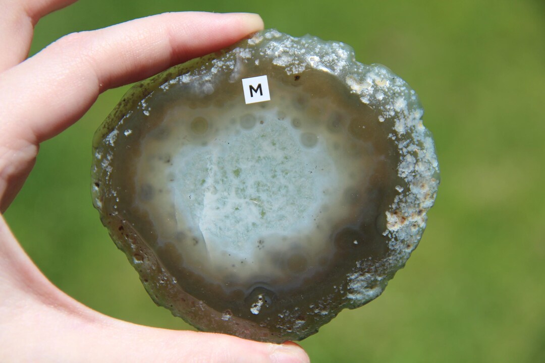 Orbicular Agate Slab Coaster: Natural Crystal Decor & Gift - Etsy