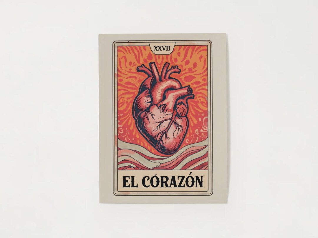 Retro Loteria Poster 'el Corazón', Heart Illustration - Etsy