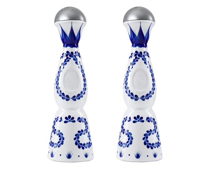 2 X Clase Azul Reposado Tequila Tavalera Pottery Ceramic Bottle ...