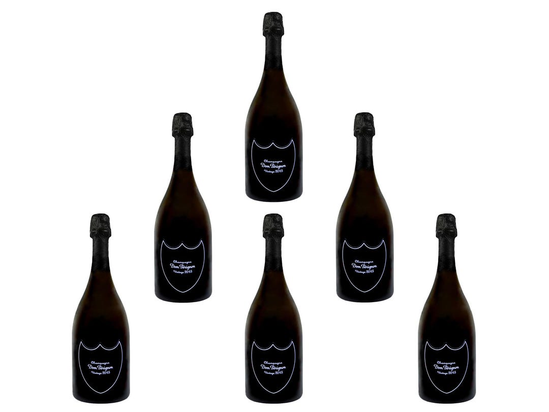 NEW! 6 X Luminous Dom Perignon White 2015 Champagne Bottle Light-up LED ...
