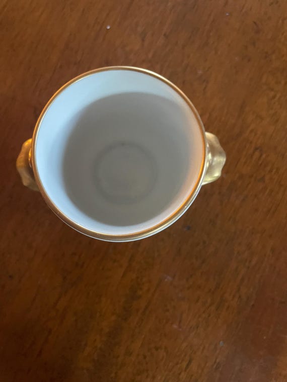 Napoleonic Bee Motif Limoges Porcelain Mini Cache Pot - Gem