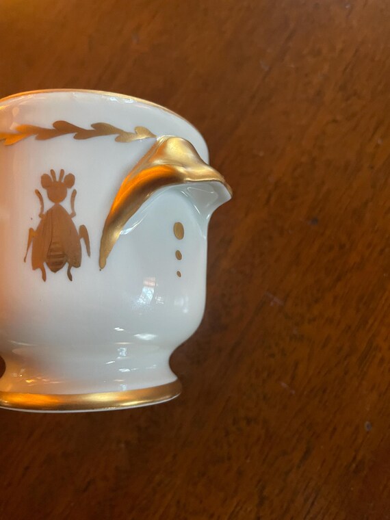 Napoleonic Bee Motif Limoges Porcelain Mini Cache Pot - Gem