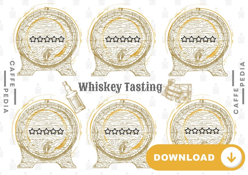 Whiskey Scotch Bourbon Tasting Sheet Template printable/digital ...