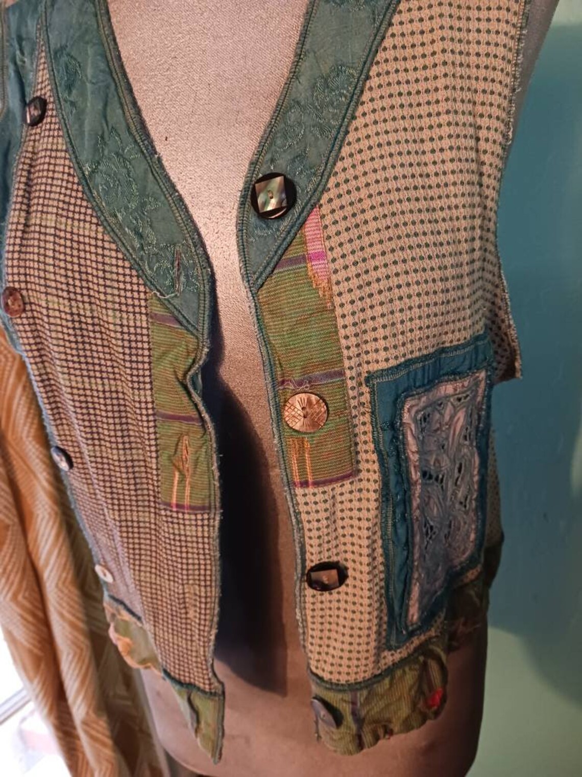 Vintage Art to Wear Faith Vest - Etsy
