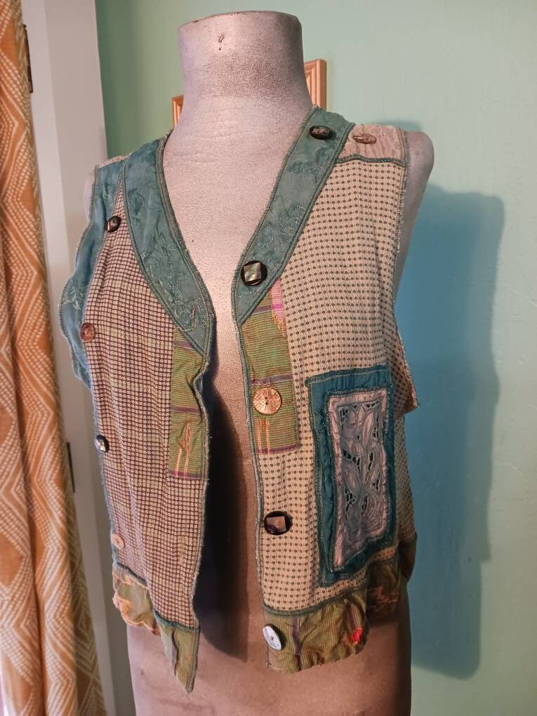 Vintage Art to Wear Faith Vest - Etsy