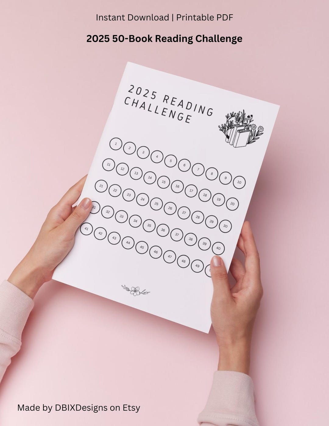 2025 50-book Reading Challenge - Etsy