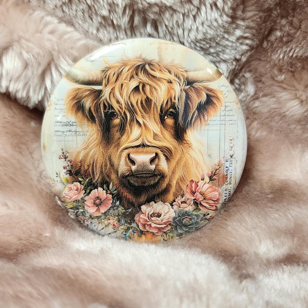 Highland Cows | Chickens | Roosters | 2" Round Magnets | Gift Idea ...