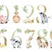 Watercolor Farm Animals Alphabet, Cute Letters and Numbers Clipart ...
