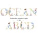 Watercolor Mermaid Alphabet Clipart, Letters and Numbers (PNG Digital ...