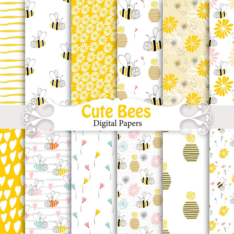 Sweet Yellow Floral Wallpaper - Etsy