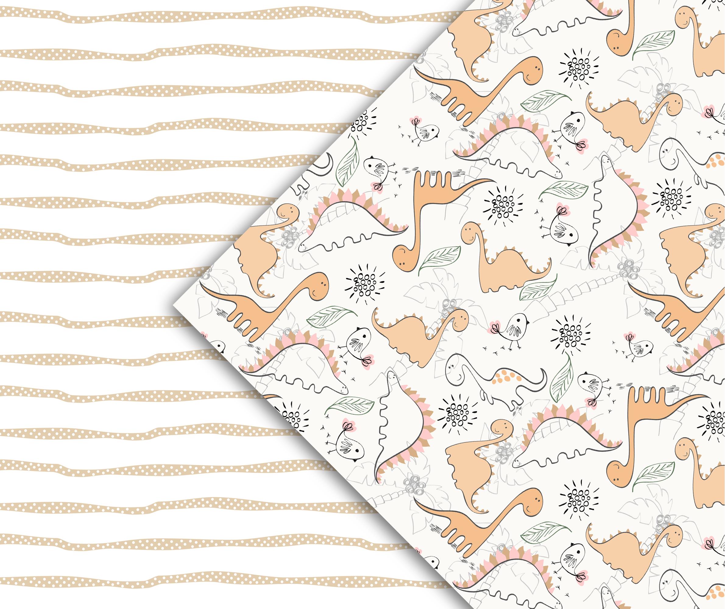 Cute Dinosaurs, Animals Papers, Baby Seamless Patterns, Kids Scrapbook ...