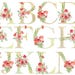 Watercolor Poppies Clipart, Floral Alphabet & Numbers, Flower Letters ...