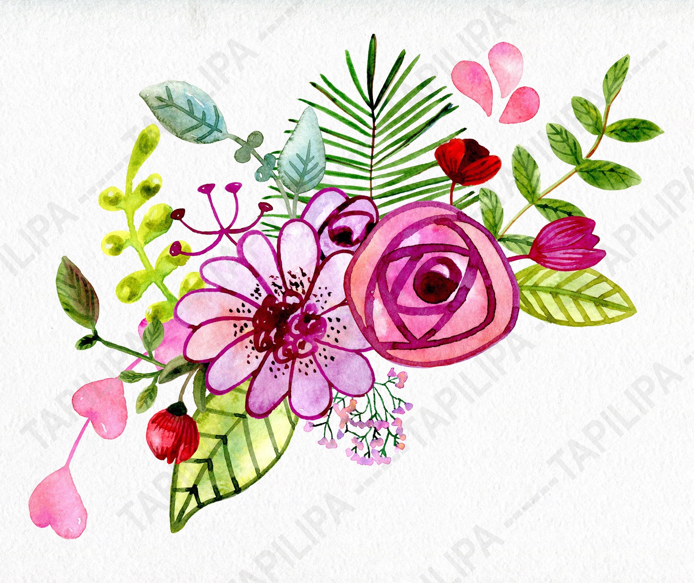 Watercolor Owls Clipart, Kids Clip Art, Bird Feather, Flowers Png ...