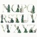 Watercolor Forest Alphabet, Letters & Numbers, Clipart Png. - Etsy