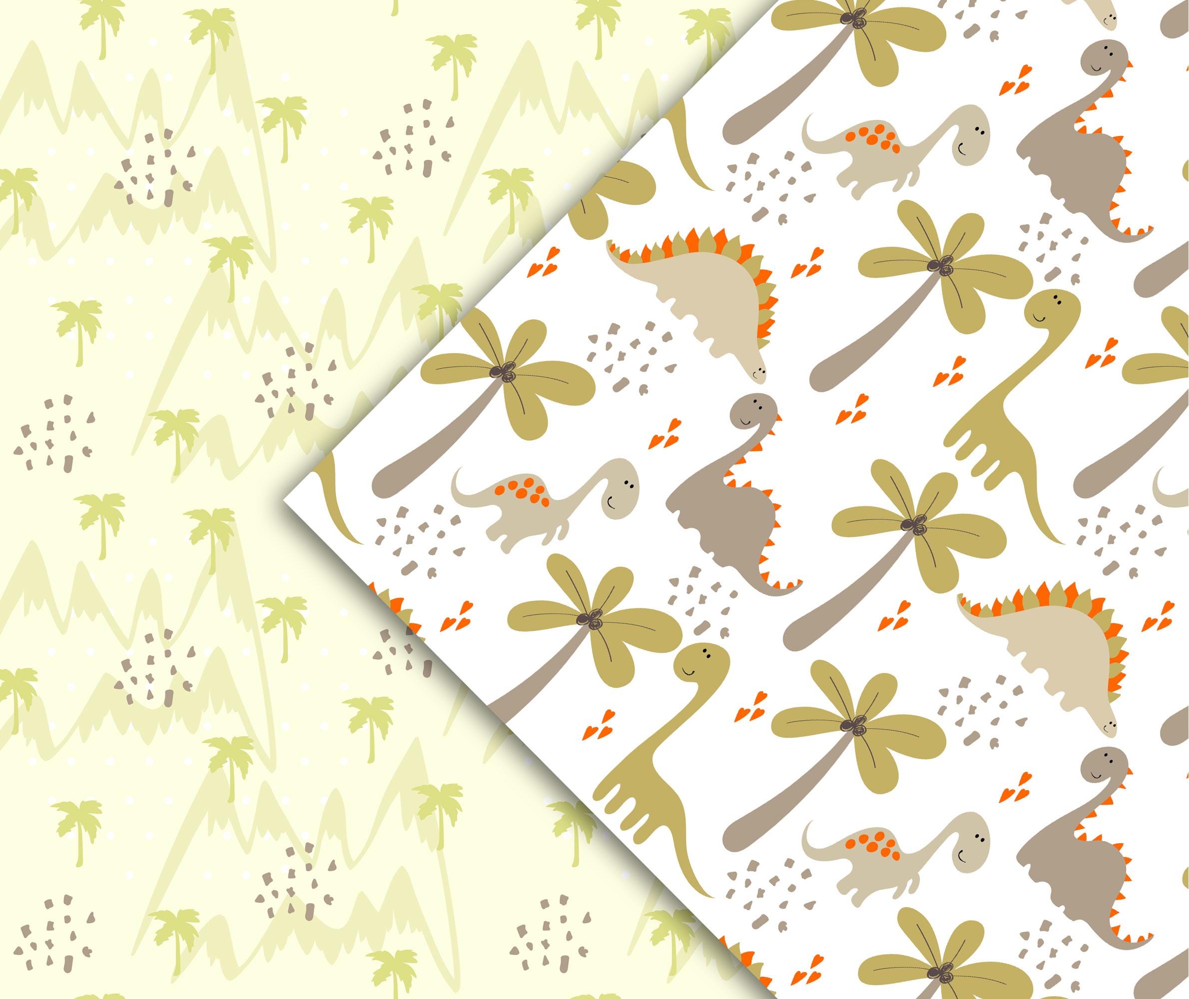 Cute Dinosaurs, Animals Papers, Baby Seamless Patterns, Kids Scrapbook ...