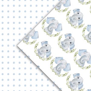 Watercolor Elephants, Animals Papers, Baby Seamless Patterns, Digital ...