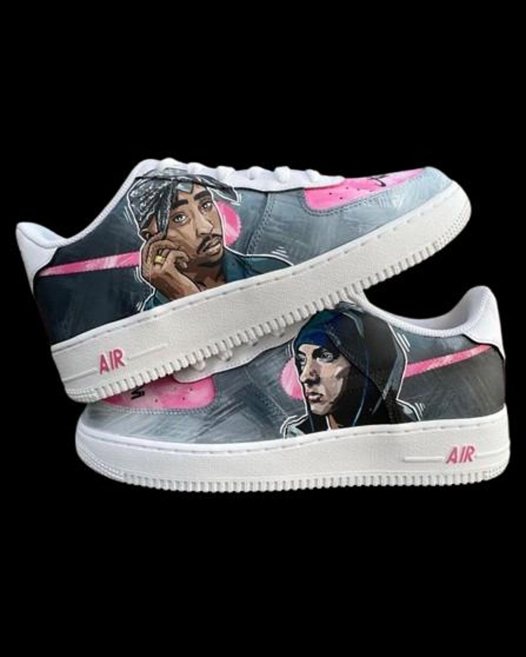 Custom Air Force 1 Eminem X Tupac - Etsy
