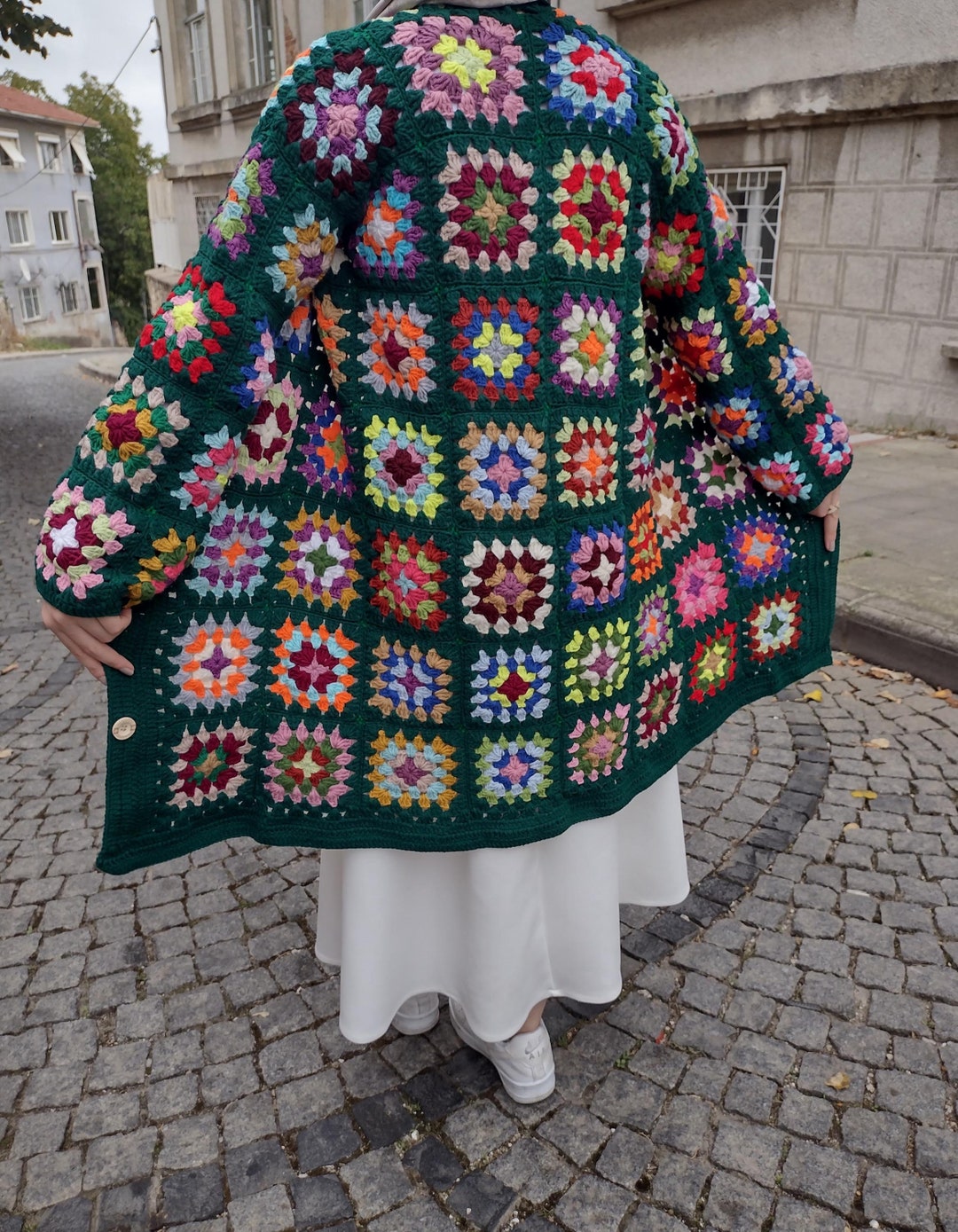 Granny Square Cardigan,long Granny Square Cardigan, Granny Square ...