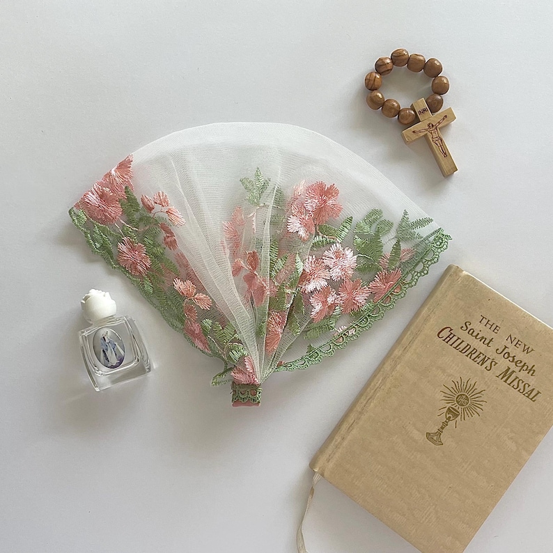Small Veil for Baby Girls - Traditional Catholic Chapel Veil - Gold ...