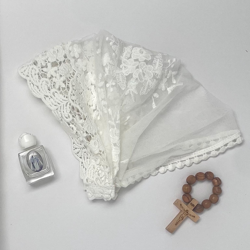 Veil for Baby Girls - Traditional Catholic Chapel Veil White Lace Mass ...