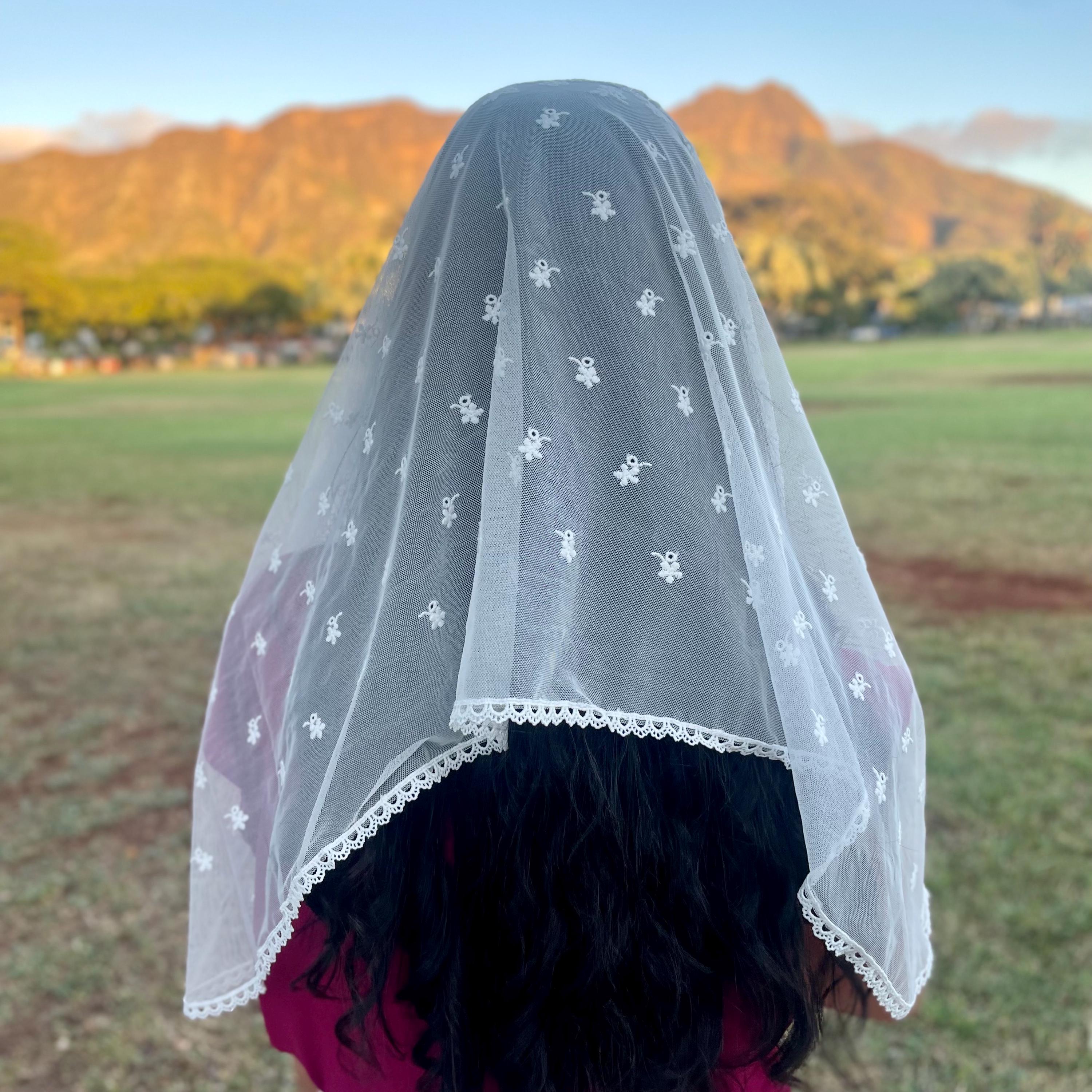 Veils Mommy & Me Set Veil for Baby Girls Traditional Catholic Ivory ...