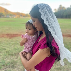Veils Mommy & Me Set Veil for Baby Girls Traditional Catholic Ivory ...