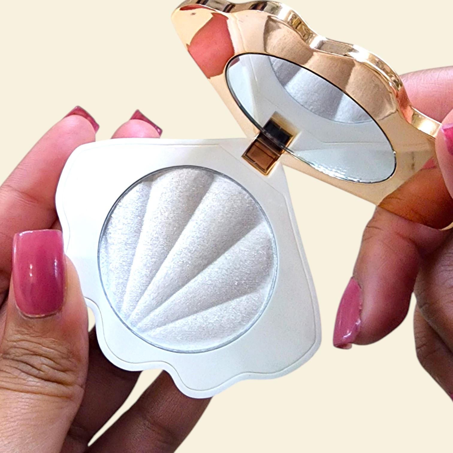 Shell Highlighter With Mushroom and Tear Drop Sponge - Etsy