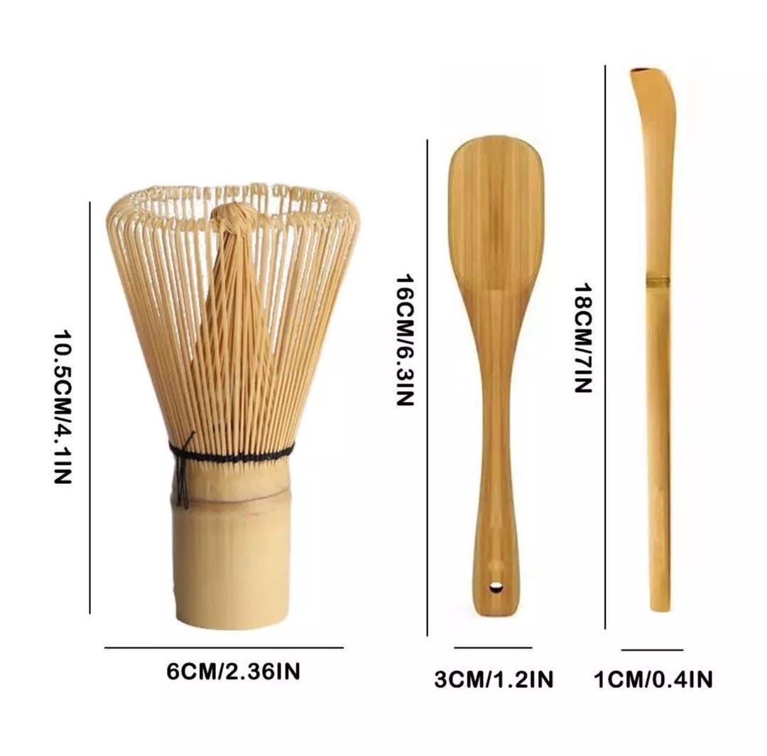 Traditional Matcha Tea Set – Bamboo Whisk, Scoop & Spoon - Etsy