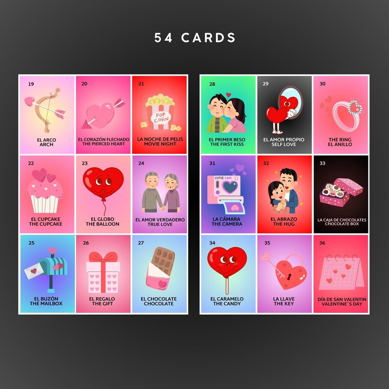 Editable Loteria Game Template on Canva, Valentine's Day Loteria, Board ...