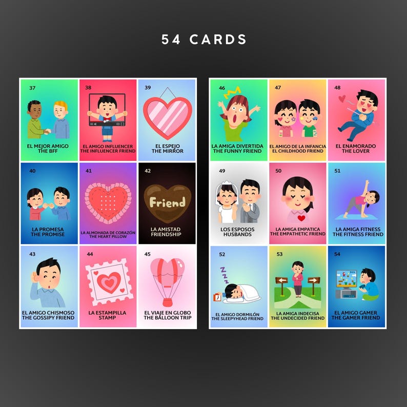 Editable Loteria Game Template on Canva, Valentine's Day Loteria, Board ...